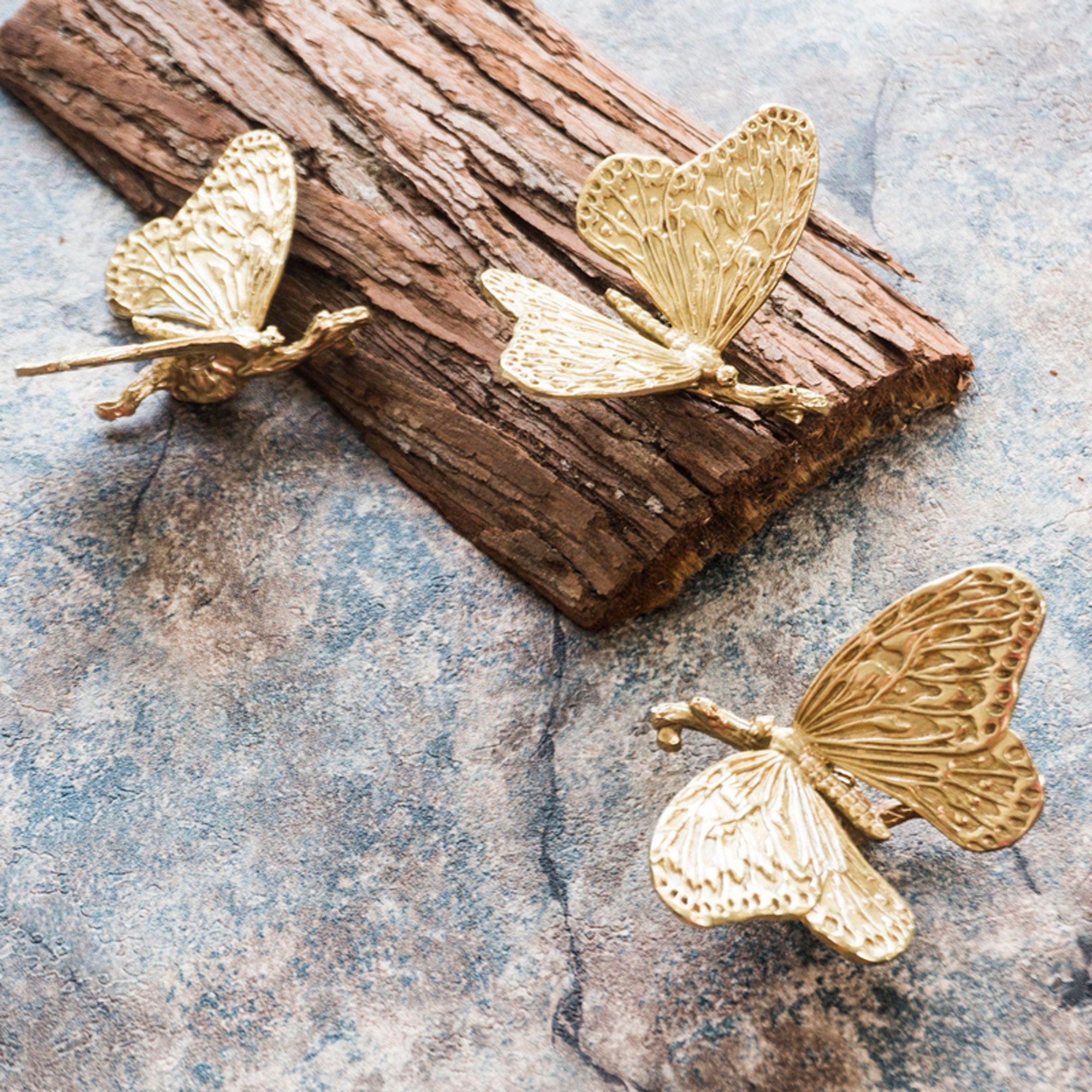 American Retro Brass Butterfly Handle Wardrobe Cabinet Drawer - Etsy