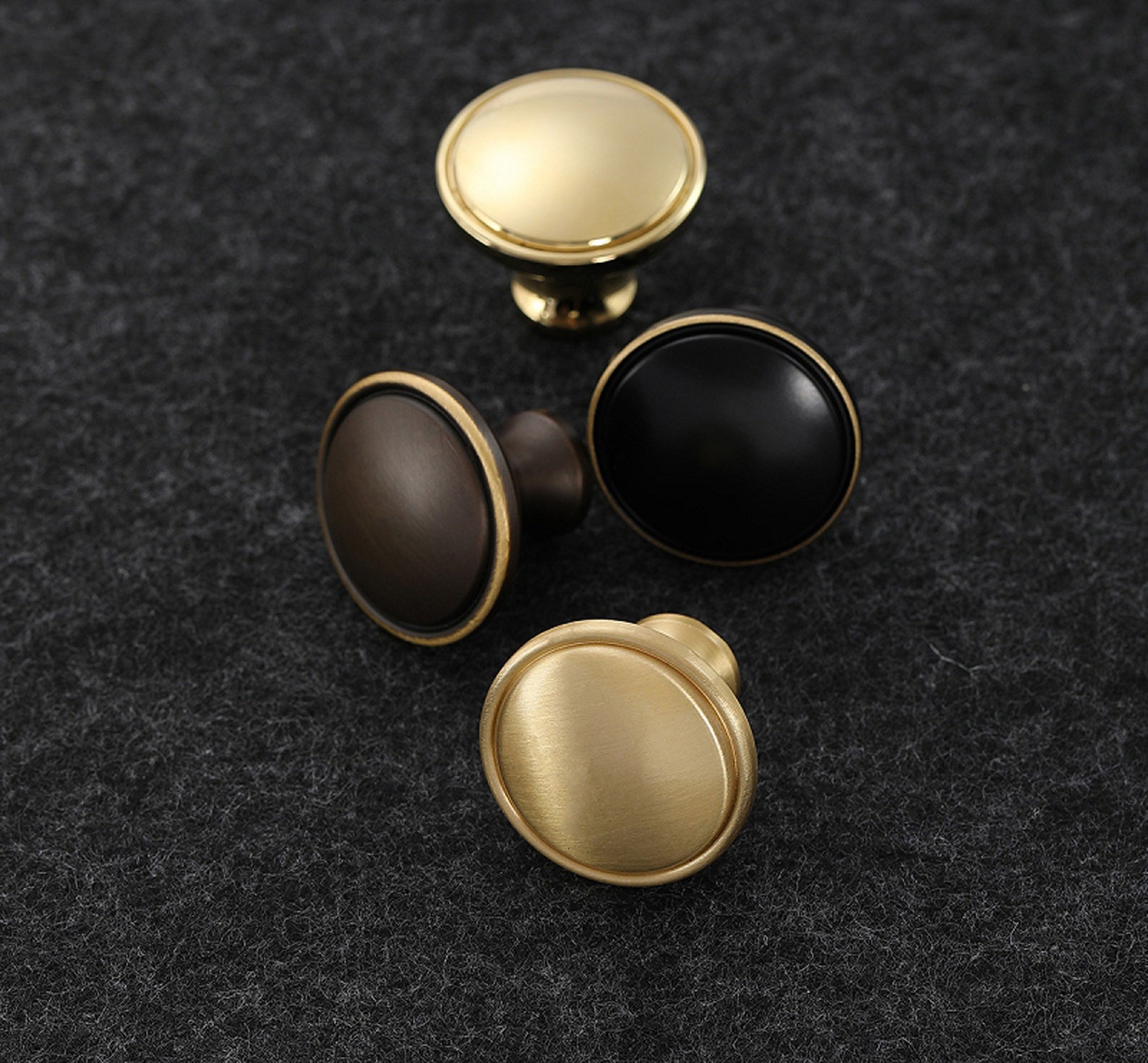 Drawer Cabinet Handle Single Hole Pure Copper American Cabinet | Etsy