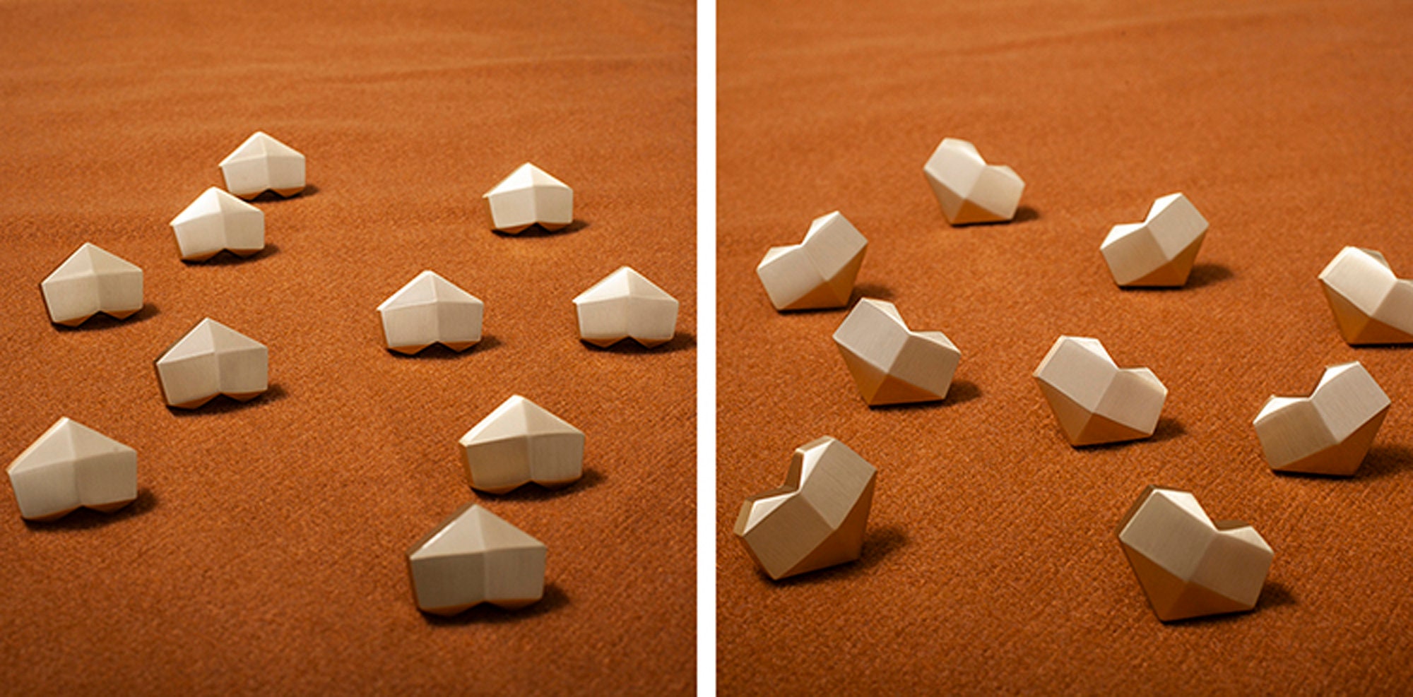 Heart-shaped pure brass small handle Nordic high-end clothes | Etsy