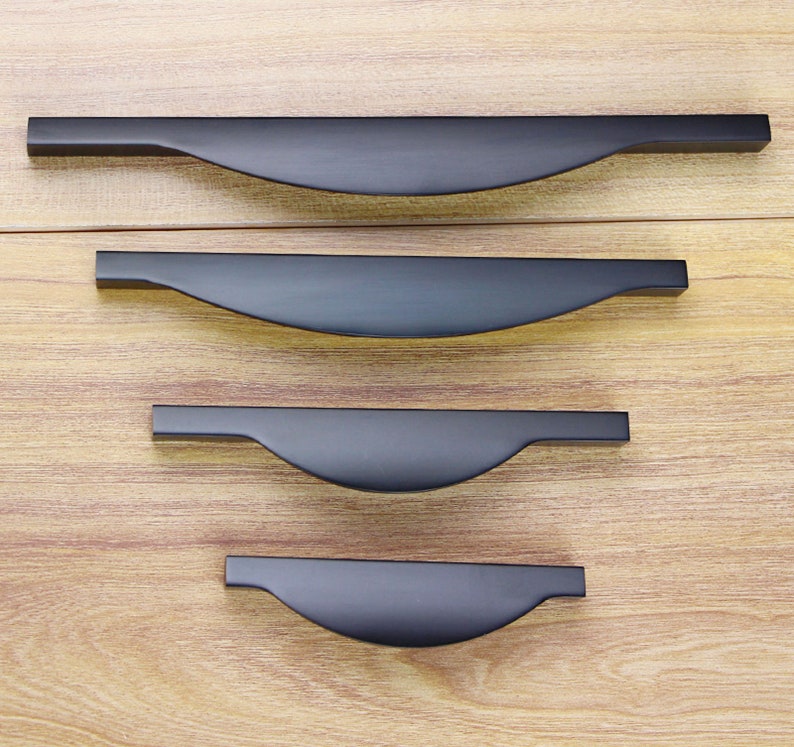 Aluminum Alloy Cabinet Door Handle American Black Cabinet - Etsy