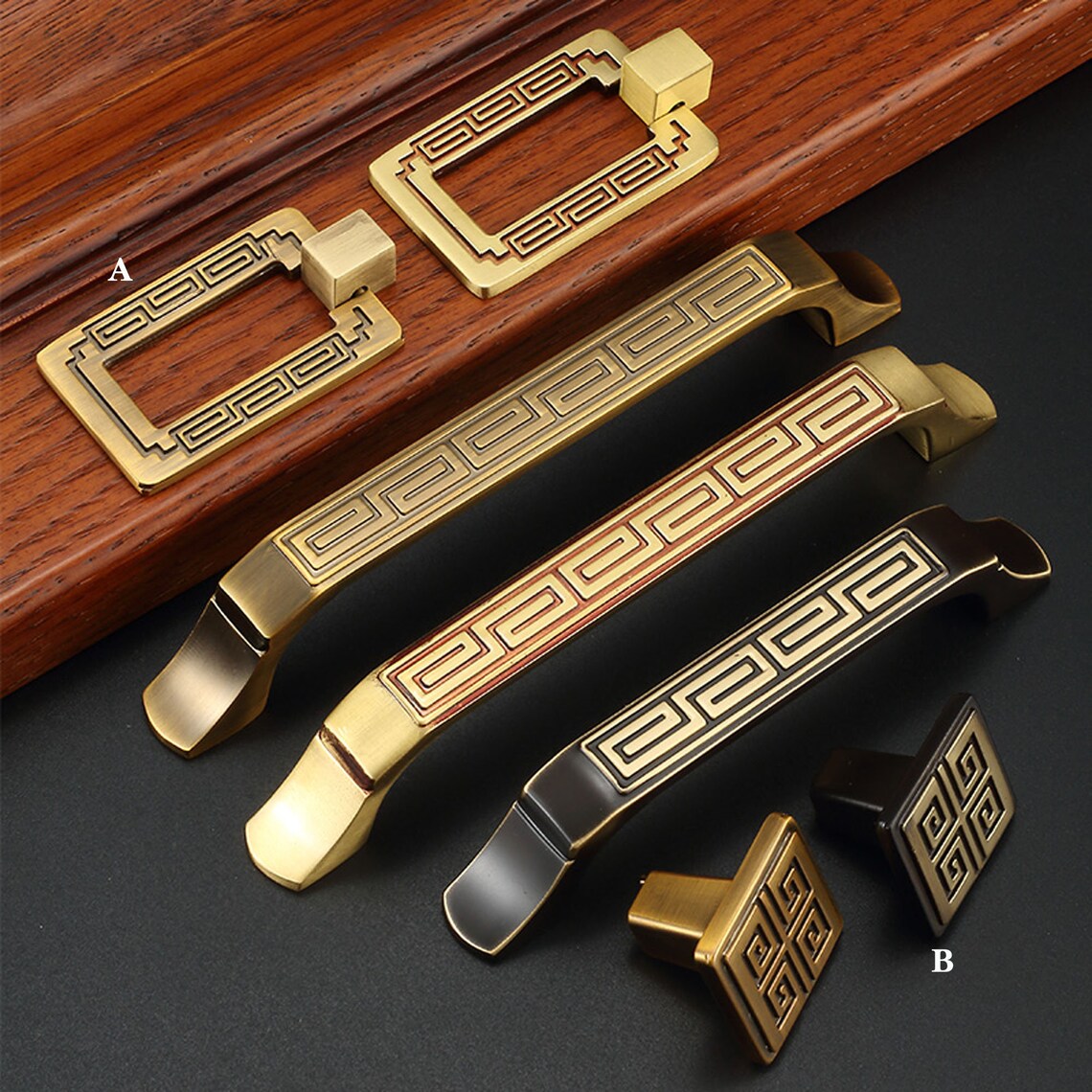 Copper Handles European Antique Pure Copper Door Handles - Etsy