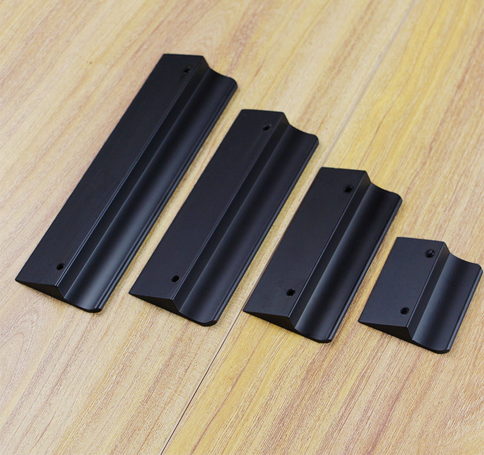 Modern Simple Cabinet Wardrobe Door Handle Black Widened | Etsy