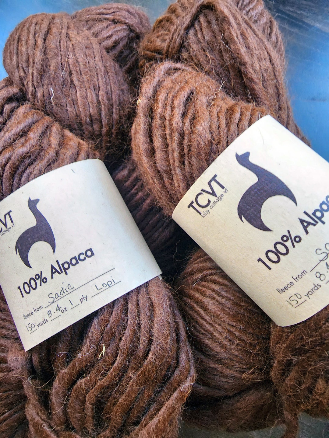 100% Natural Alpaca Lopi Yarn - Dark Brown - Undyed Super Bulky - 150 ...