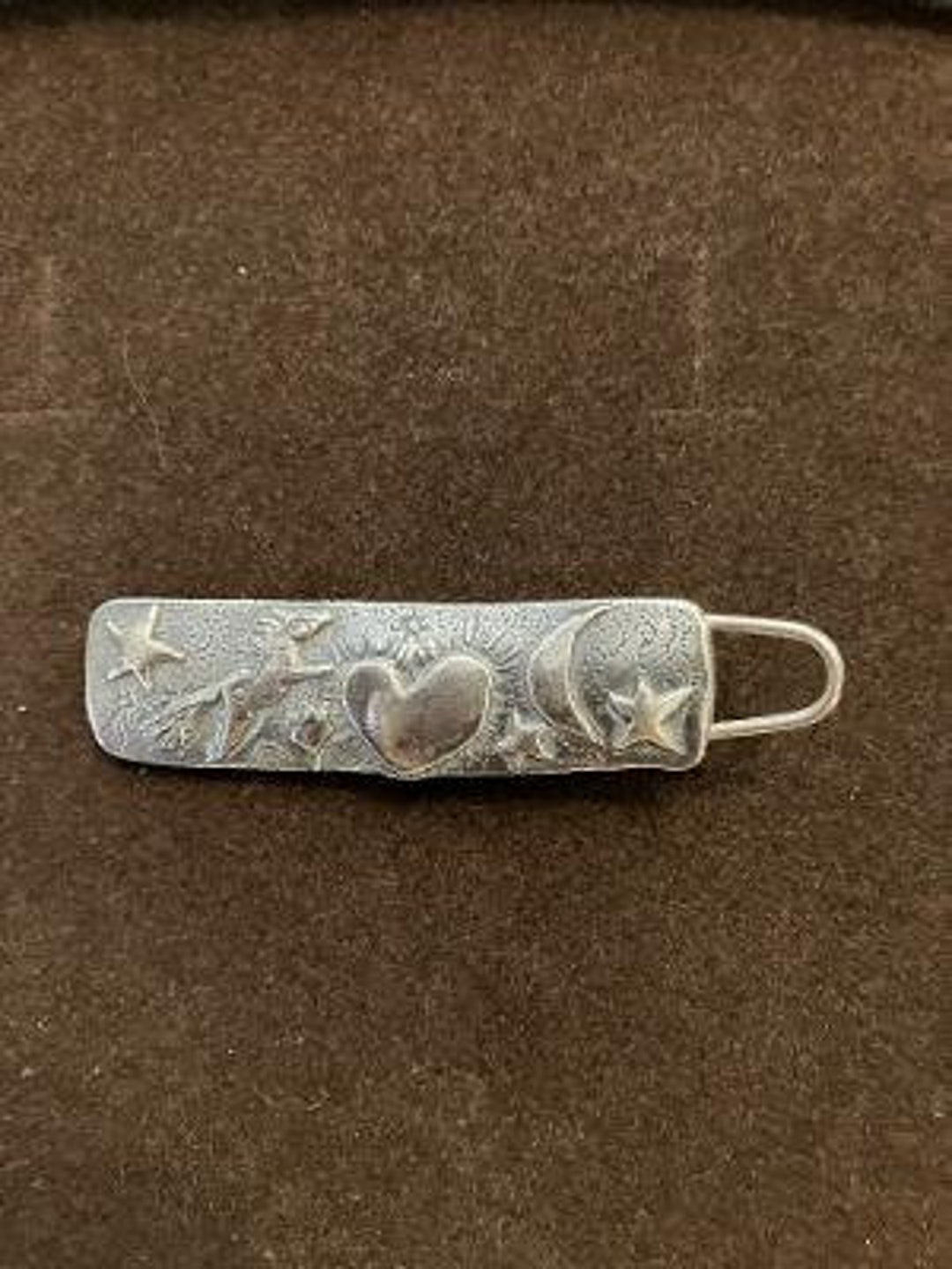 Beautiful Jes Maharry Sterling Silver Hair Barette With Horse and Heart ...