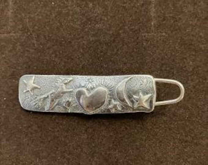 Beautiful Jes Maharry Sterling Silver Hair Barette With Horse and Heart ...