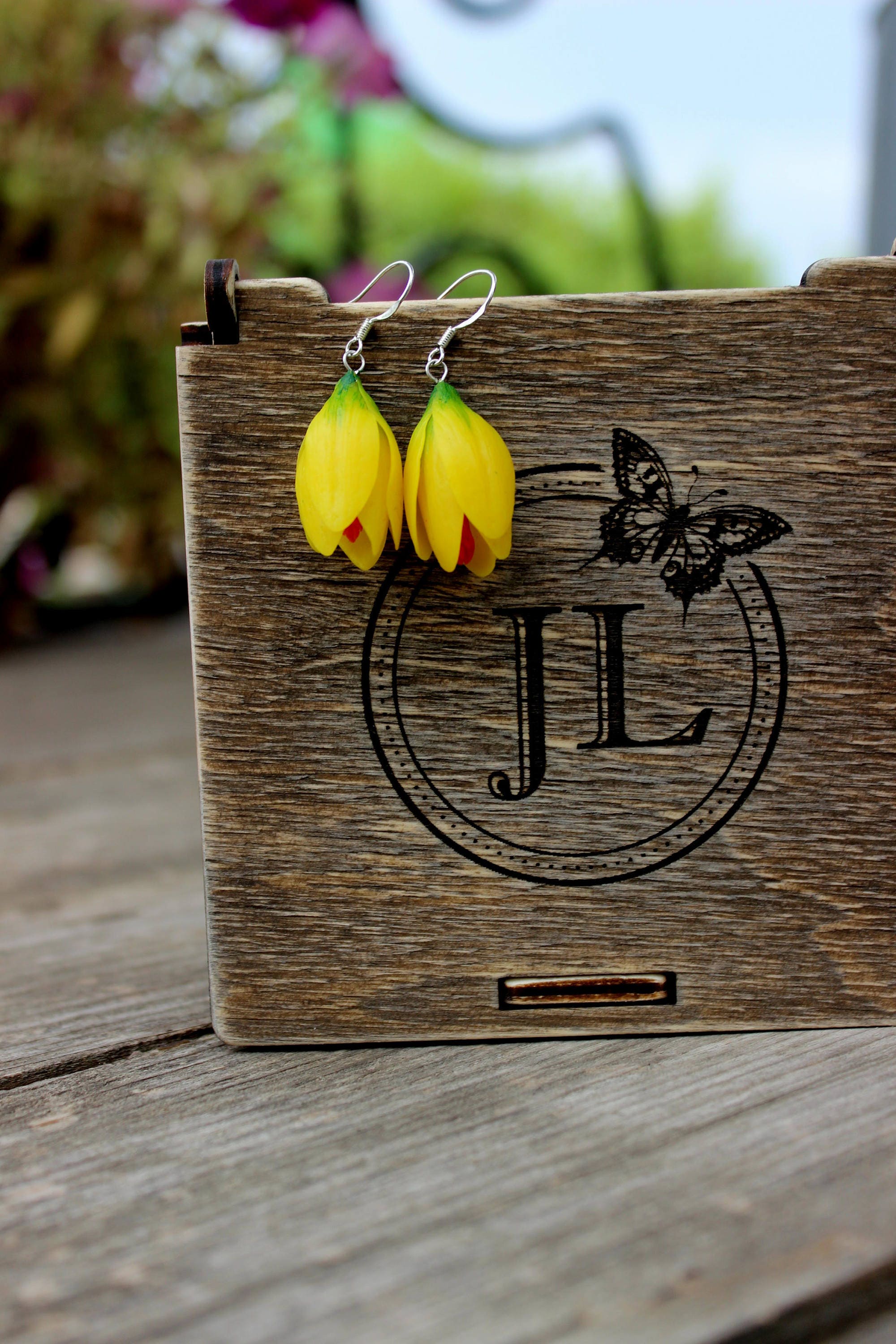 Handcrafted Crocus Flower Earrings – Lightweight & Durable Cold ...