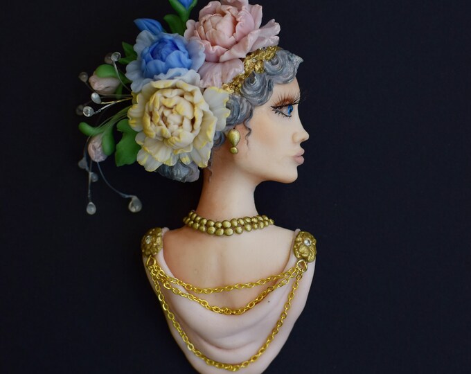 Madame Bushe Brooch Rococo Brooch for Fashionista Lady Handmade ...