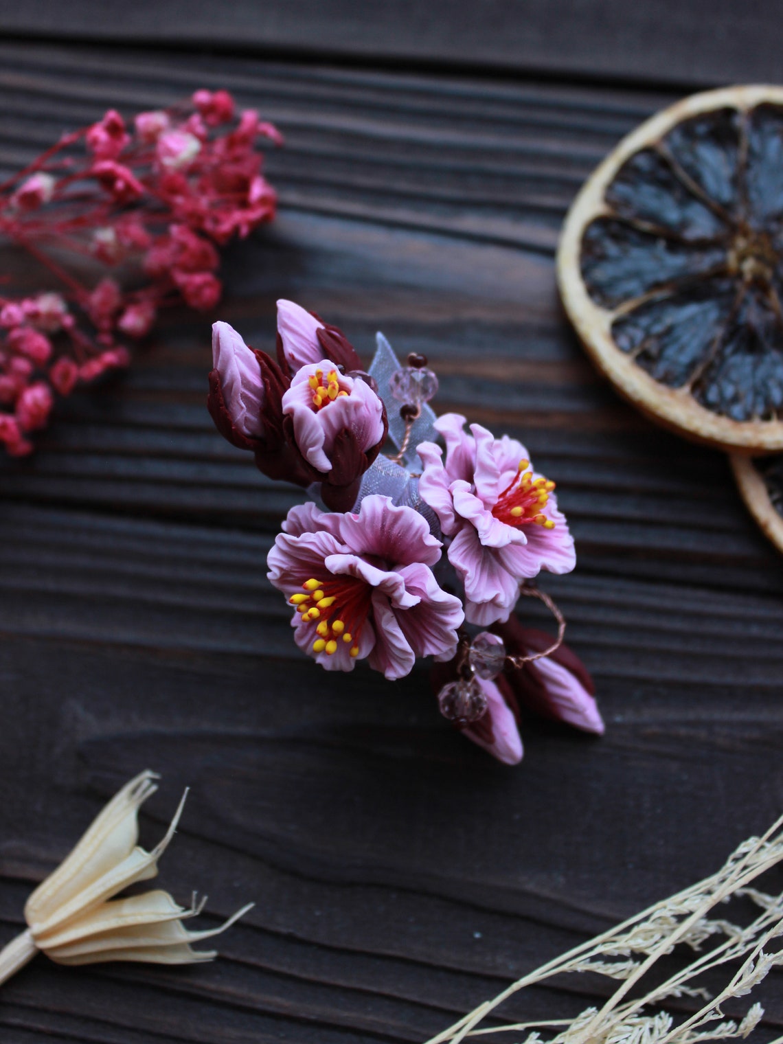 Pink Sakura Ring Polymer Clay Sakura Ring Cherry Blossom | Etsy