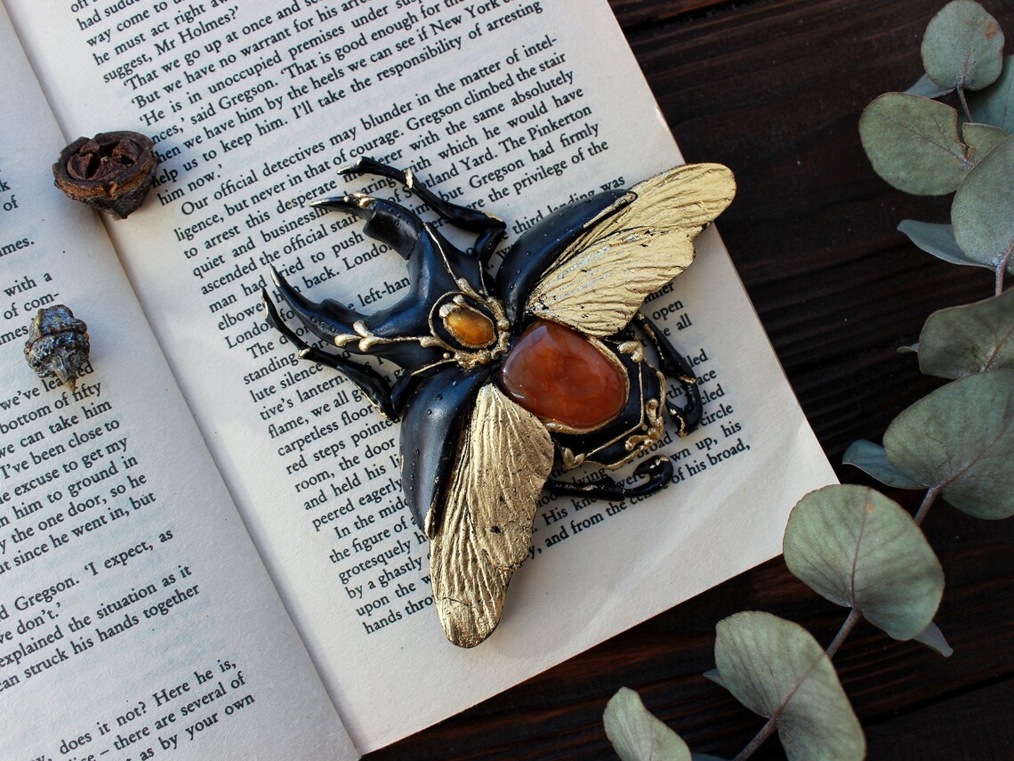 Stag Beetle Brooch Beetle Brooch Lucanus Cervus Jewelry - Etsy