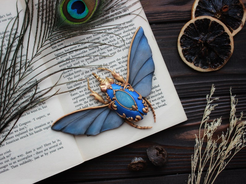 Mecynorrhina Torquata Brooch Beetle Brooch Polymer Clay | Etsy