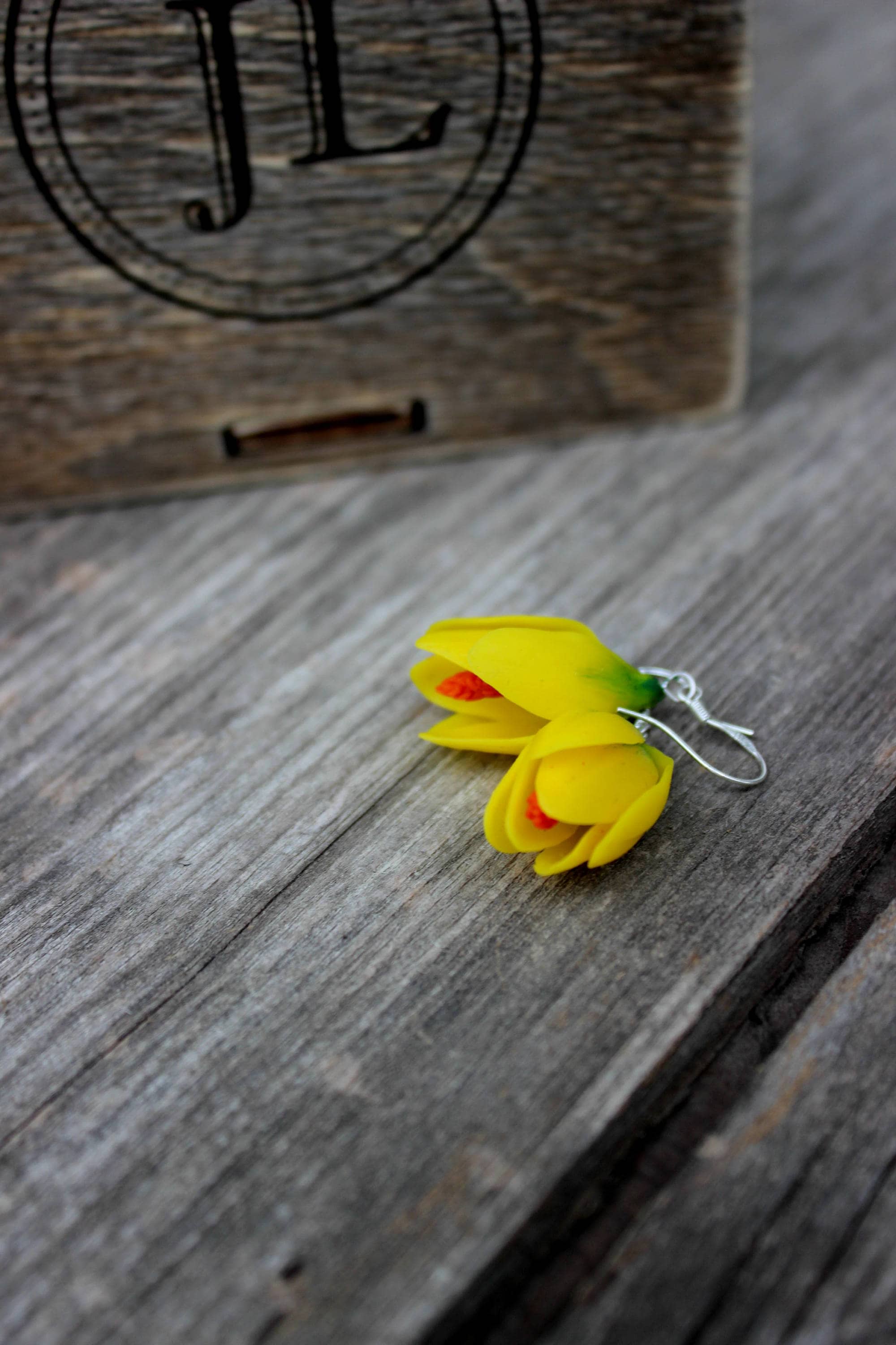 Handcrafted Crocus Flower Earrings – Lightweight & Durable Cold ...