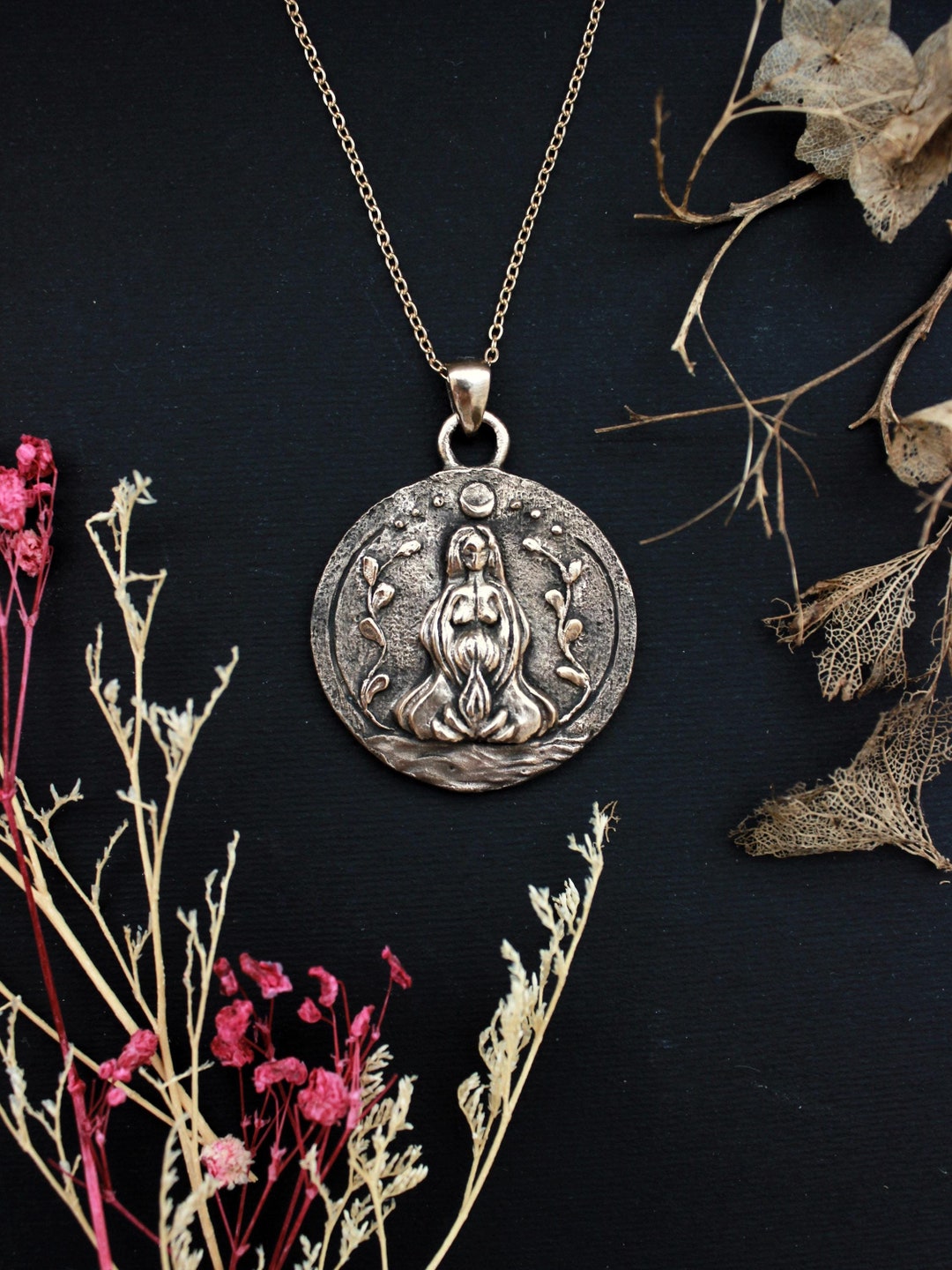 Triple Moon Goddess Amulet ~ Pendant Gift for Divine Feminine Energy - Etsy
