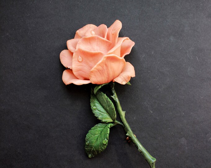 Elegant Rose Brooch ~ Wedding Boutonniere Rose Flower - Etsy