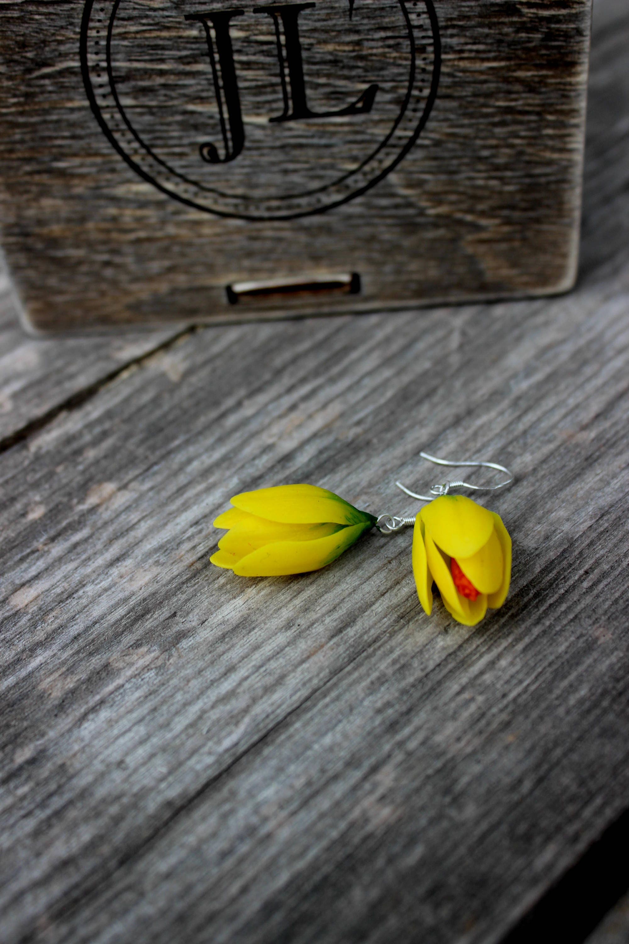 Handcrafted Crocus Flower Earrings – Lightweight & Durable Cold ...