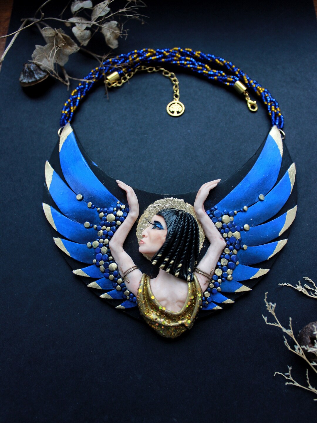 Cleopatra Necklace ~ Egyptaine Jewelry ~ Art Deco Necklace ~ Exclusive ...