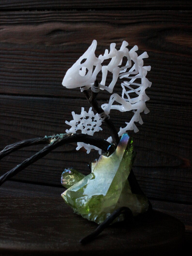 The Statuette of Chameleon Skeleton Made of Polymer Clay - Etsy