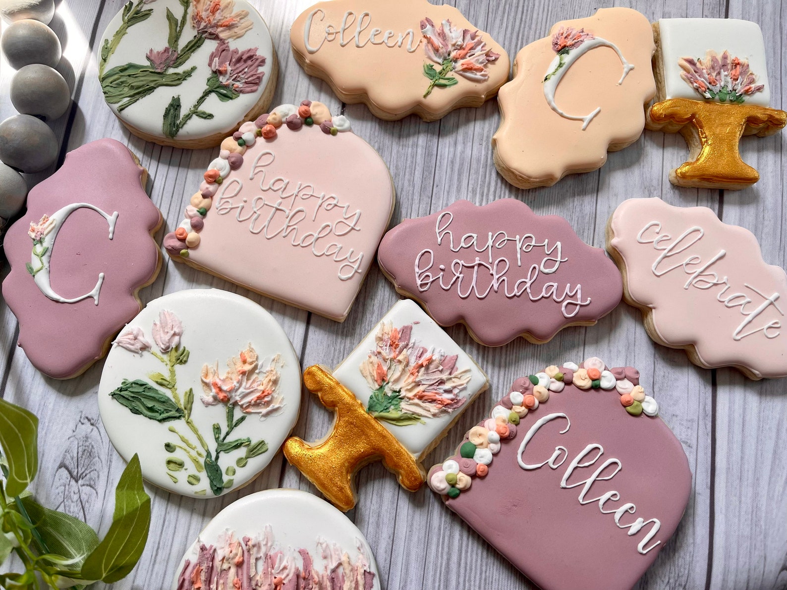 Floral Birthday Cookies - Etsy