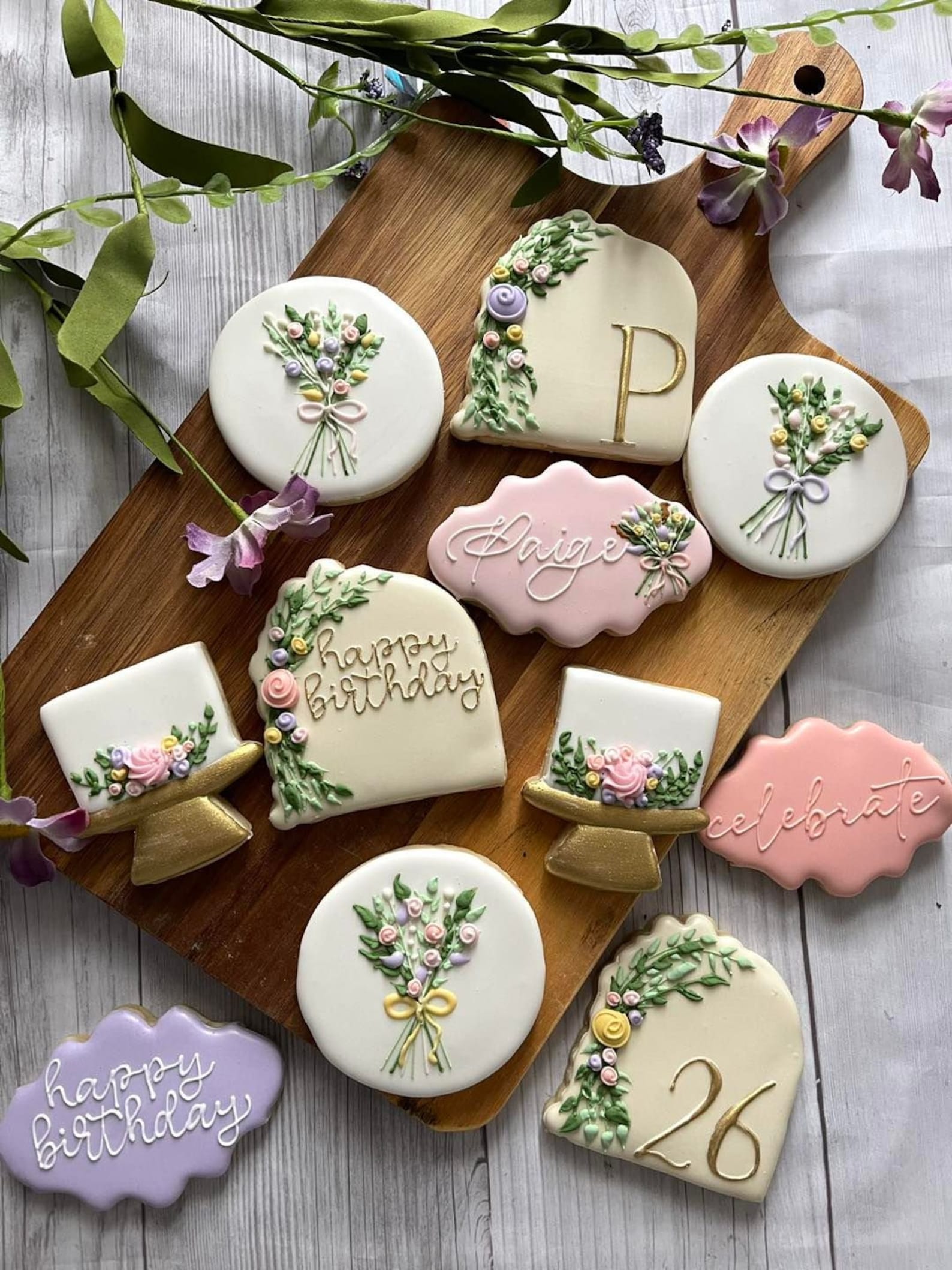 Floral Birthday Cookies - Etsy