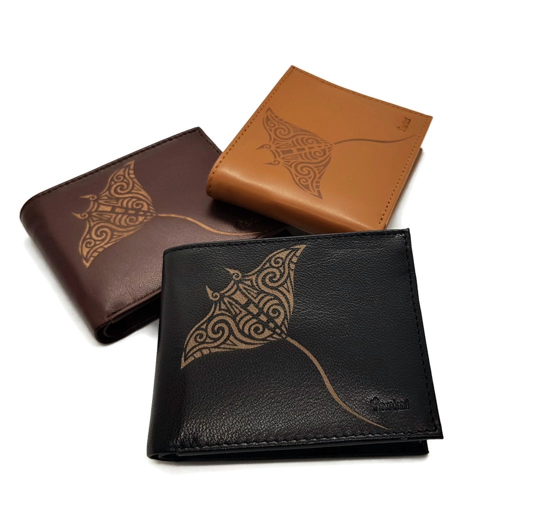 Stingray Tattoo Art Leather Wallet: RFID Mens Wallet - Etsy