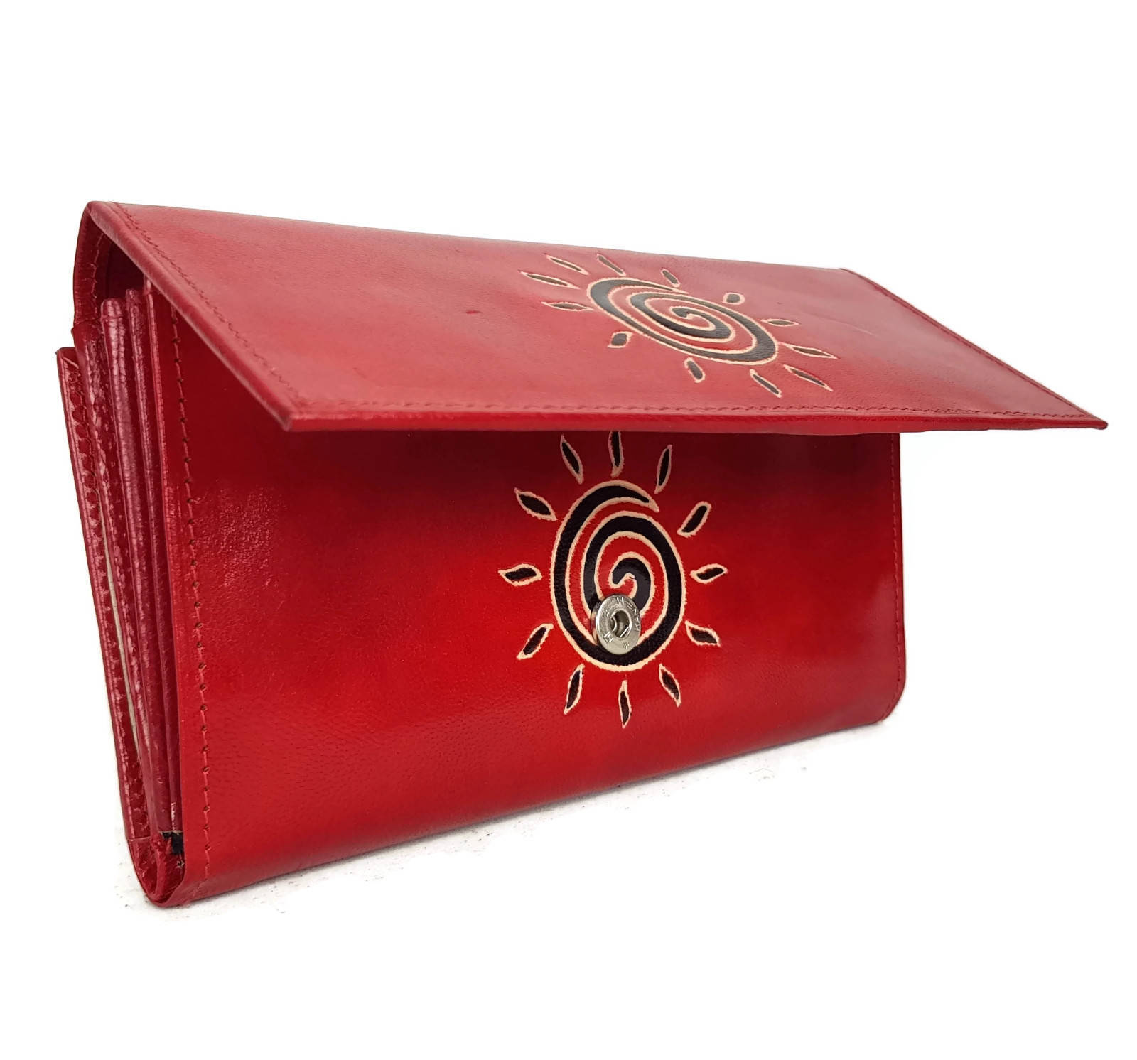 Red Genuine Leather Wallet for Women , Credit Card Wallet, Monedero De ...