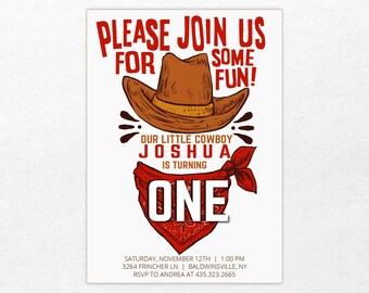 Cowboy invitations | Etsy