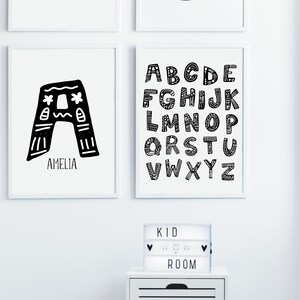 ABC Poster Alphabet Poster Scandi Nursery Kids Room Posters | Etsy