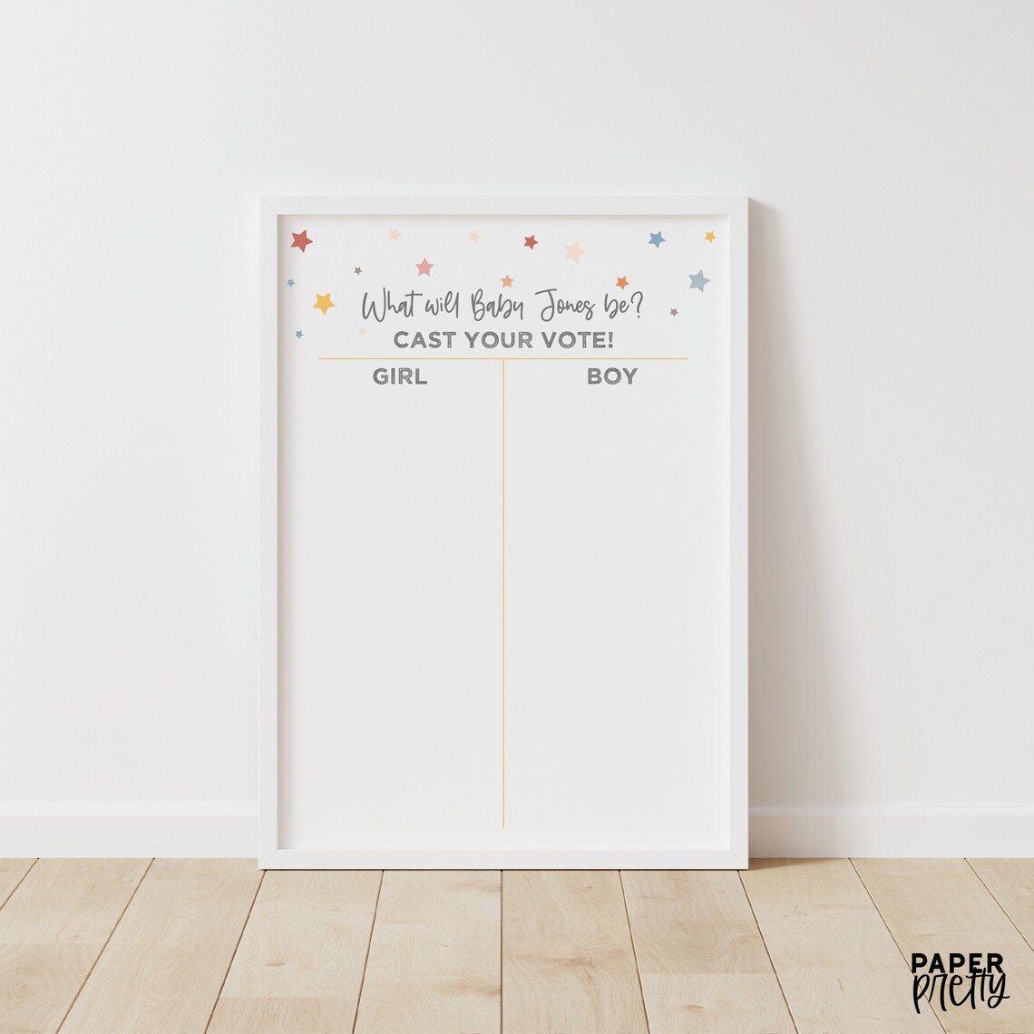 Gender Reveal Party Sign Gender Reveal Party Voting Poster - Etsy