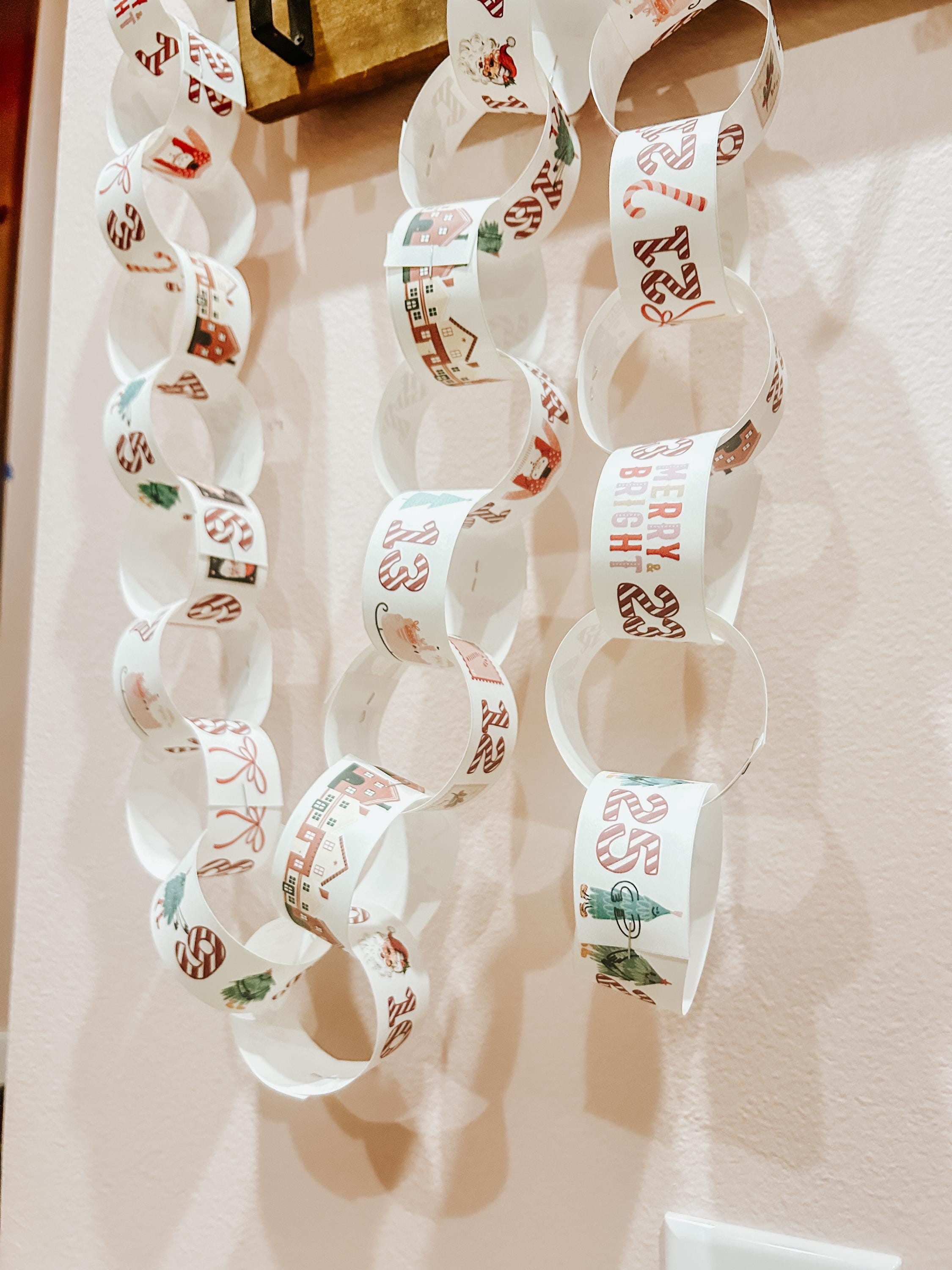 Christmas Countdown Paper Chain, Printable Paper Chain Countdown to ...