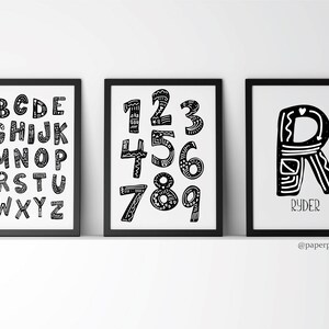 ABC Poster Alphabet Poster Scandi Nursery Kids Room Posters | Etsy