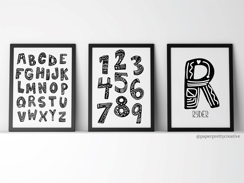 ABC Poster Alphabet Poster Scandi Nursery Kids Room Posters - Etsy