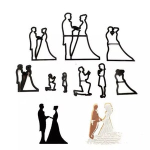 Silhouette Bride and Groom / Engagement / Proposal /wedding | Etsy