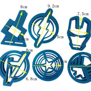 6 Superhero Cutters for Cake Decorating - Etsy