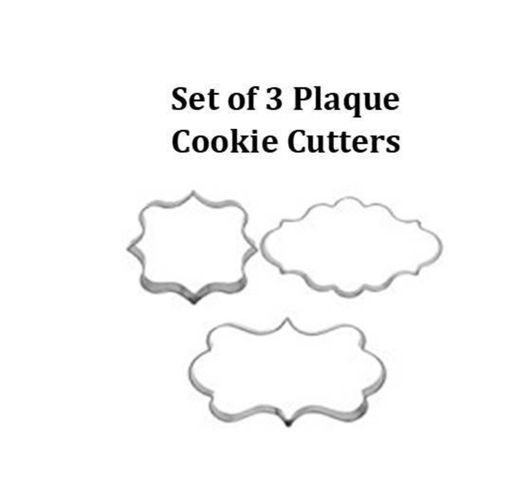 3 Plaque Cookie Cutters Perfect for Celebration Cakes Cupcakes - Etsy