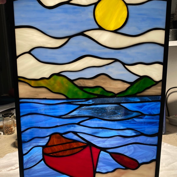 Lake Stain Glass - Etsy