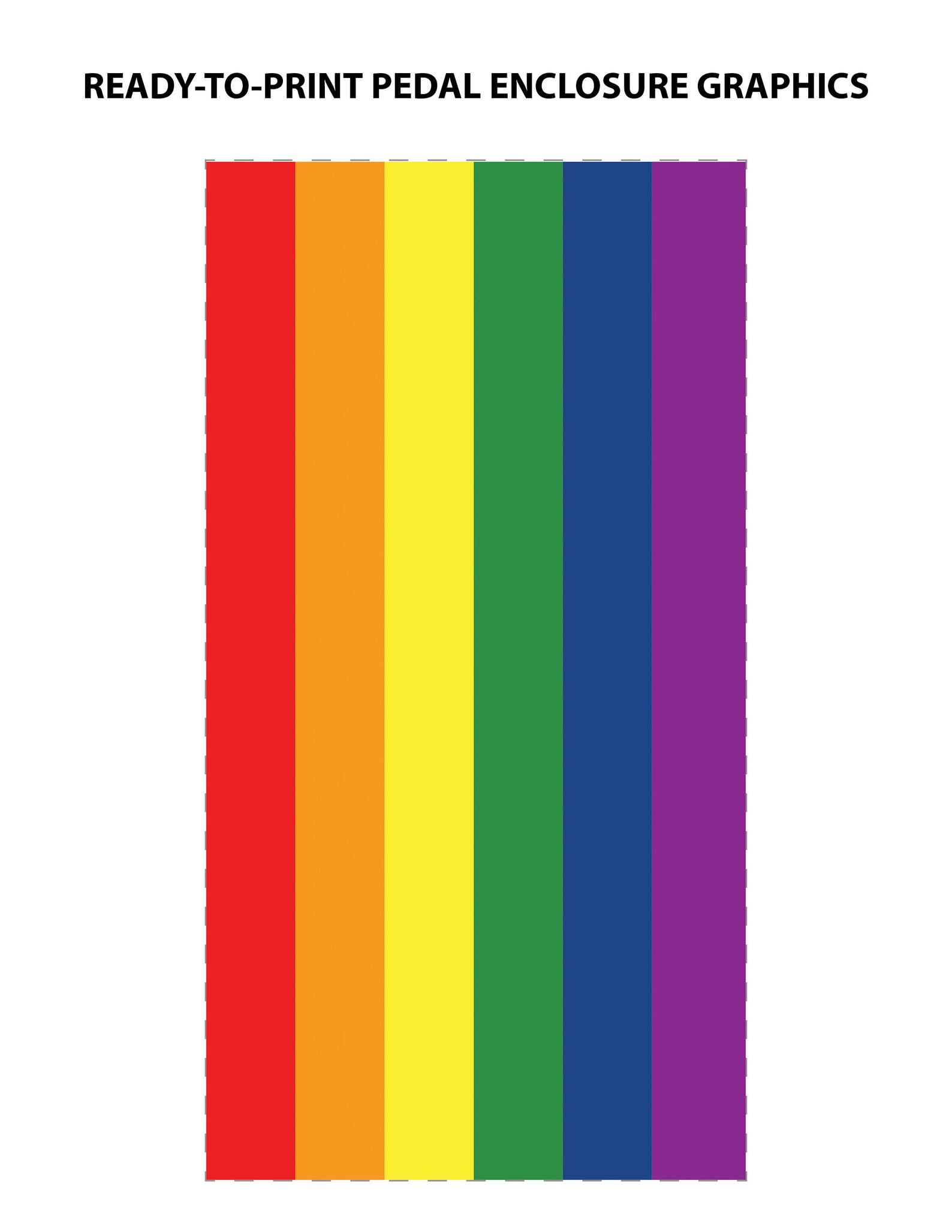 Rainbow LGBT Pride Flag - Ready-to-print Guitar Effects Pedal Artwork ...
