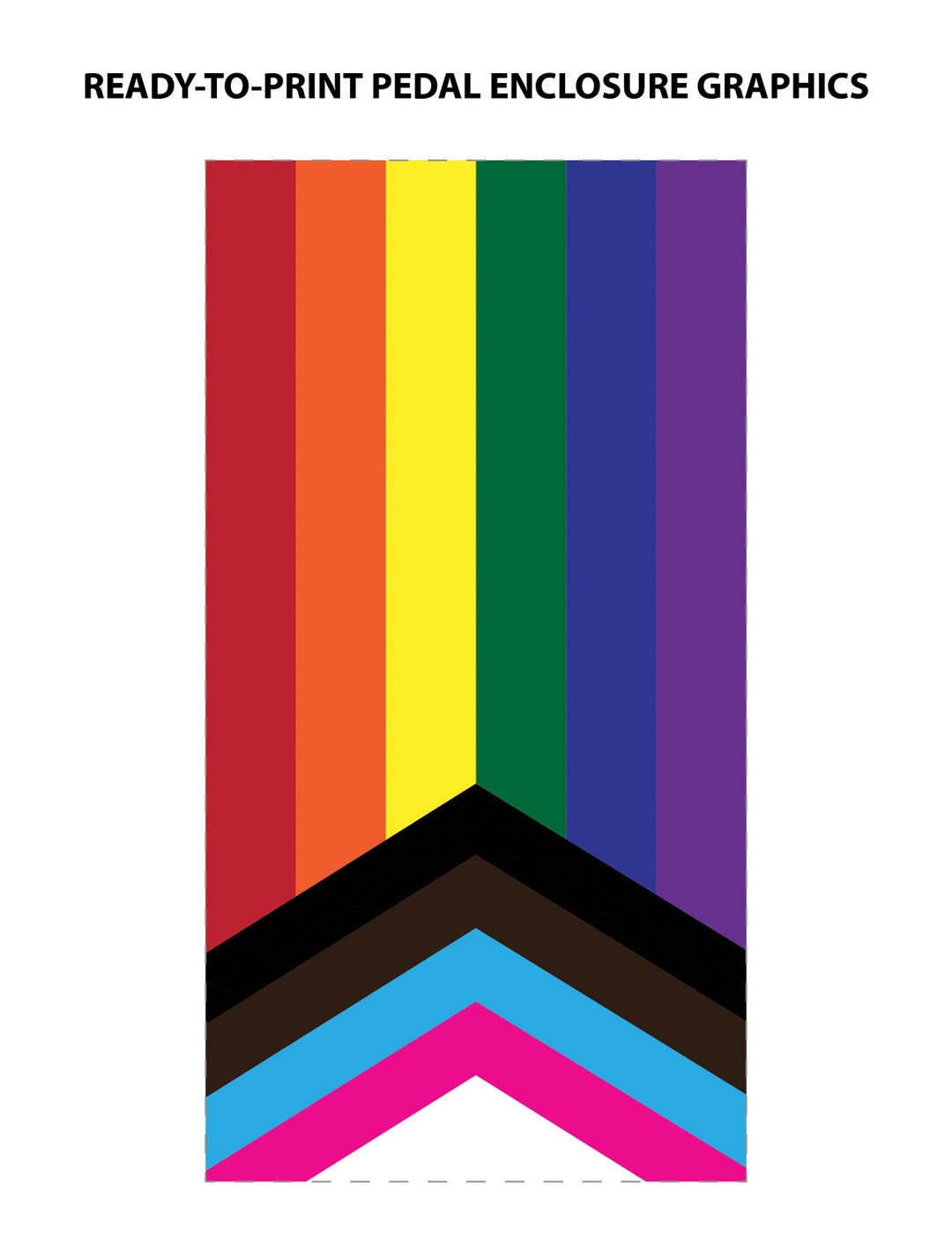 LGBT Progress Pride Flag - Ready-to-print Guitar Effects Pedal Artwork ...