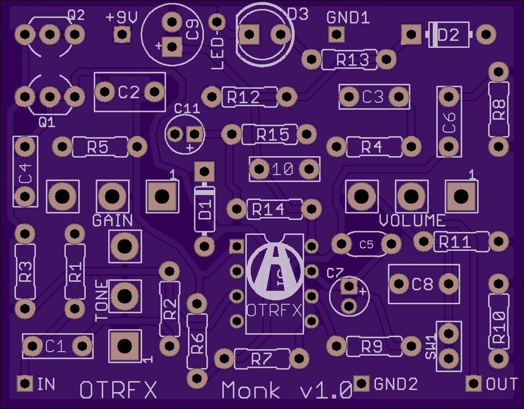 Monk PCB - Build Your Own OCD Style Overdrive/distortion Pedal! - Etsy