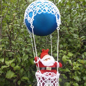 Tatted Hot Air Balloon, Bauble Tatted Lace, Tatted Christmas Pattern ...