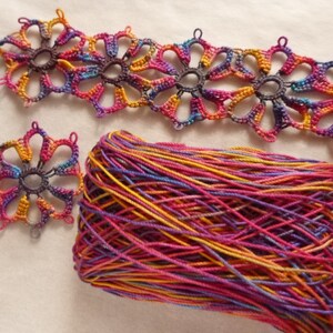 Tatting "magic" Alenaleadesign, Artisan Thread Sunset Color, Variegated ...