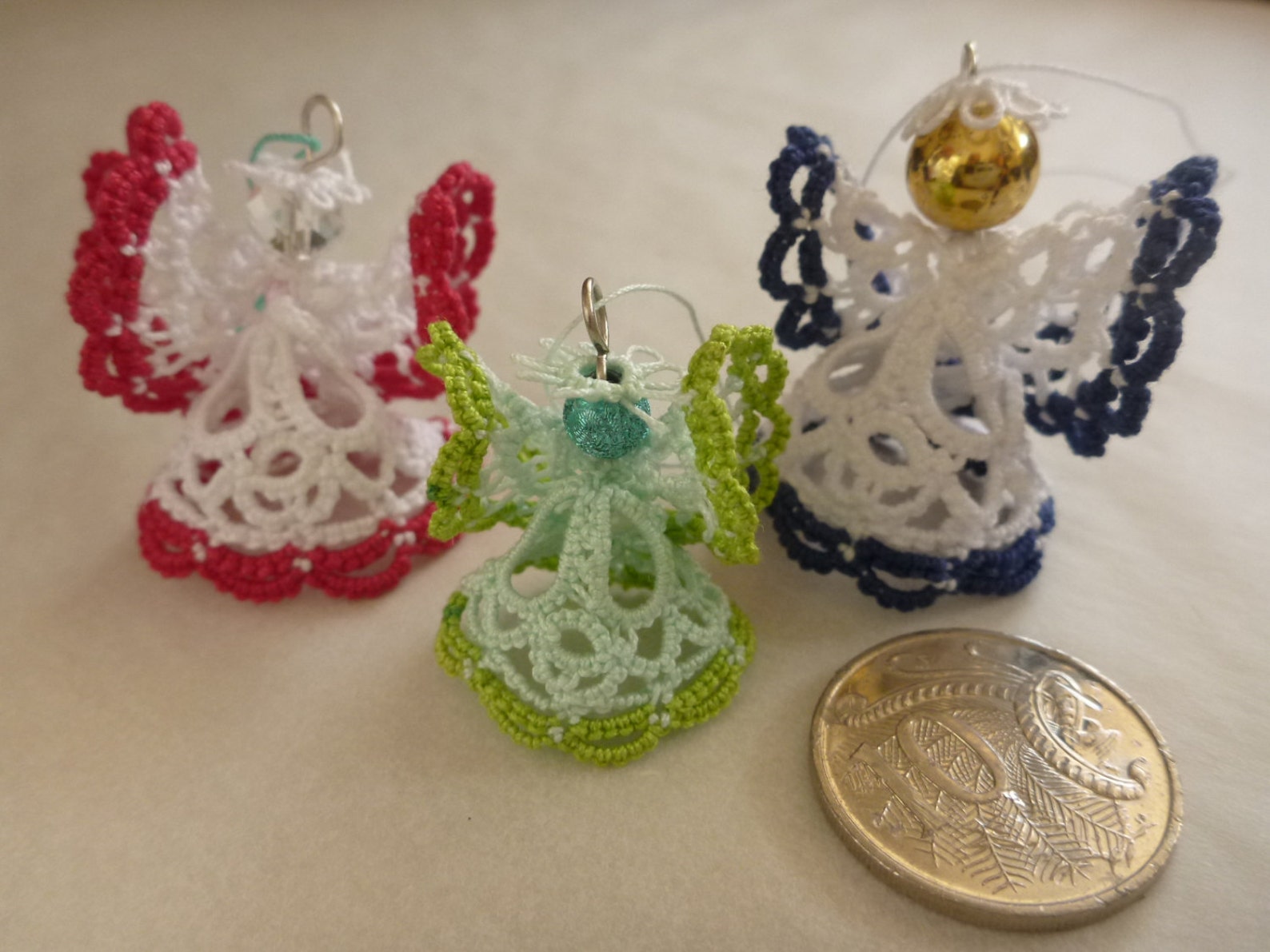 Tatted Mini 3D Angel Pattern and Tutorial, Angel Lace Pattern, Shuttle ...