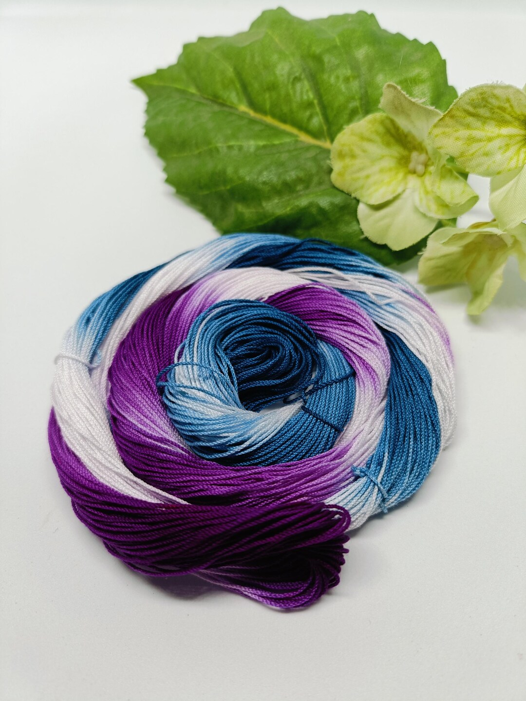 Riot, Alenaleadesign Hand Dyed Thread, Violet Purple White and Blue ...