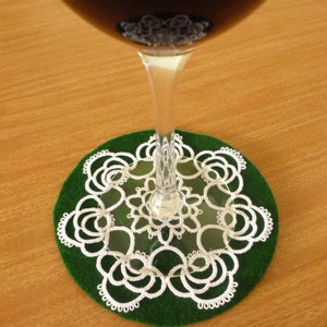 Tatting E-pattern Tatted Coaster Doily,visual Pattern Lace Pattern ...