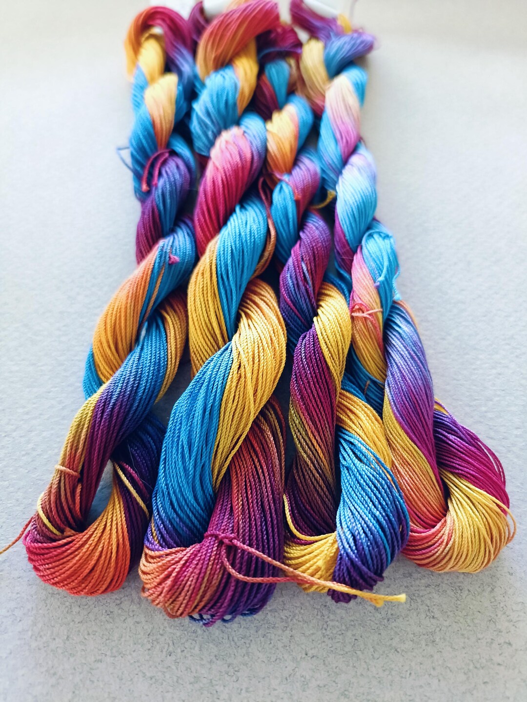 Tatting "magic" Alenaleadesign, Artisan Thread Sunset Color, Variegated ...