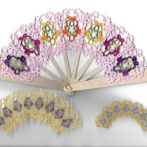 Tatted Fan Visual E-pattern and Tutorial,lace,tatting Frivole Pattern ...