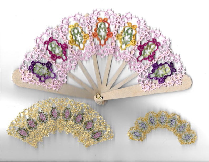 Tatted Fan Visual E-pattern and Tutorial,lace,tatting Frivole Pattern ...
