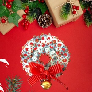 Christmas Wreath Tatting Pattern, Tatted Christmas Pattern, Pdf Digital ...