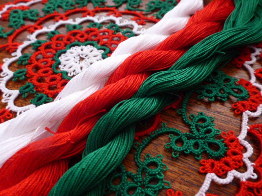 Solid Color Cotton Yarn Thread Tatting Lace Size 20, Hand Dyed Tatting ...