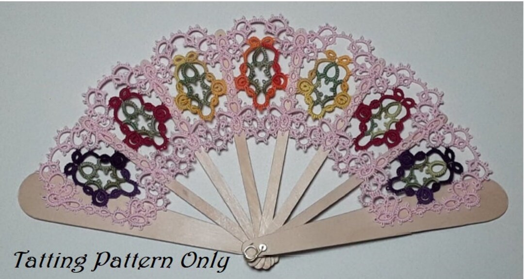 Tatted Fan Visual E-pattern and Tutorial,lace,tatting Frivole Pattern ...