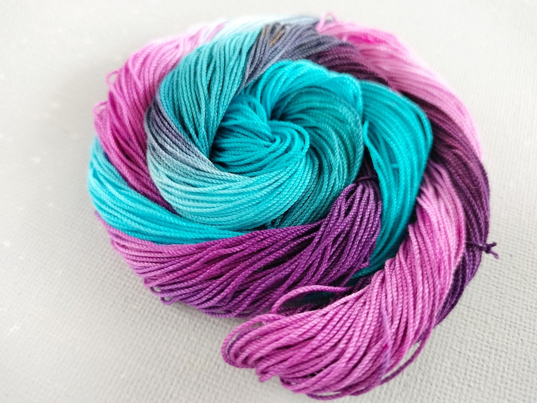 Wakey-wakey Cotton Yarn Thread for Tatted Lace, Hand Dyed, Tatting ...