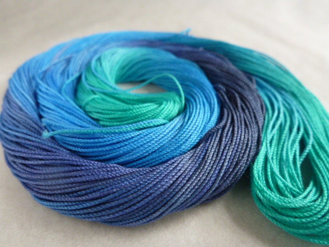 Thread Blue Rhapsody, Tatting Crochet, Multicolored, Hand Dyed ...